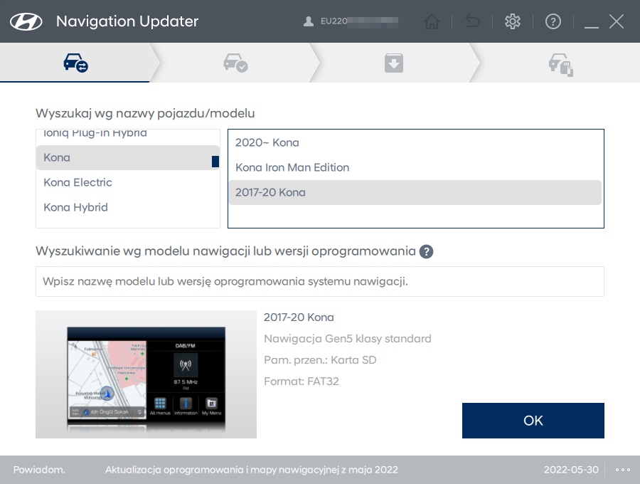 HYUNDAI - AKTUALIZACJA KARTY SD (MAPY SYSTEM) - 12616050905 - oficjalne ...