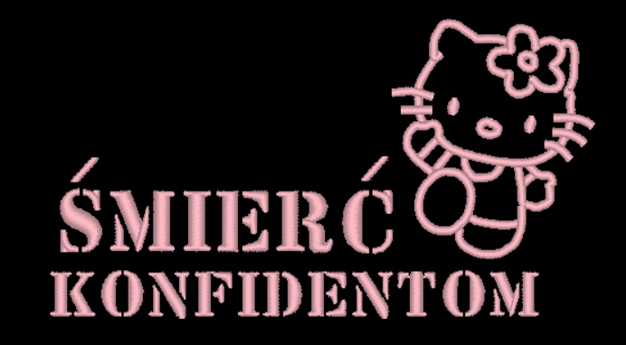 Koszulka z Haftem Hello Kitty Konfidentom mem r.M - 12788956778 ...
