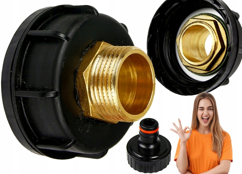ADAPTER 3/4 DO ZBIORNIK MAUSER MAUZER 1000l KOREK IBC przyłącze DO WĘŻA ...