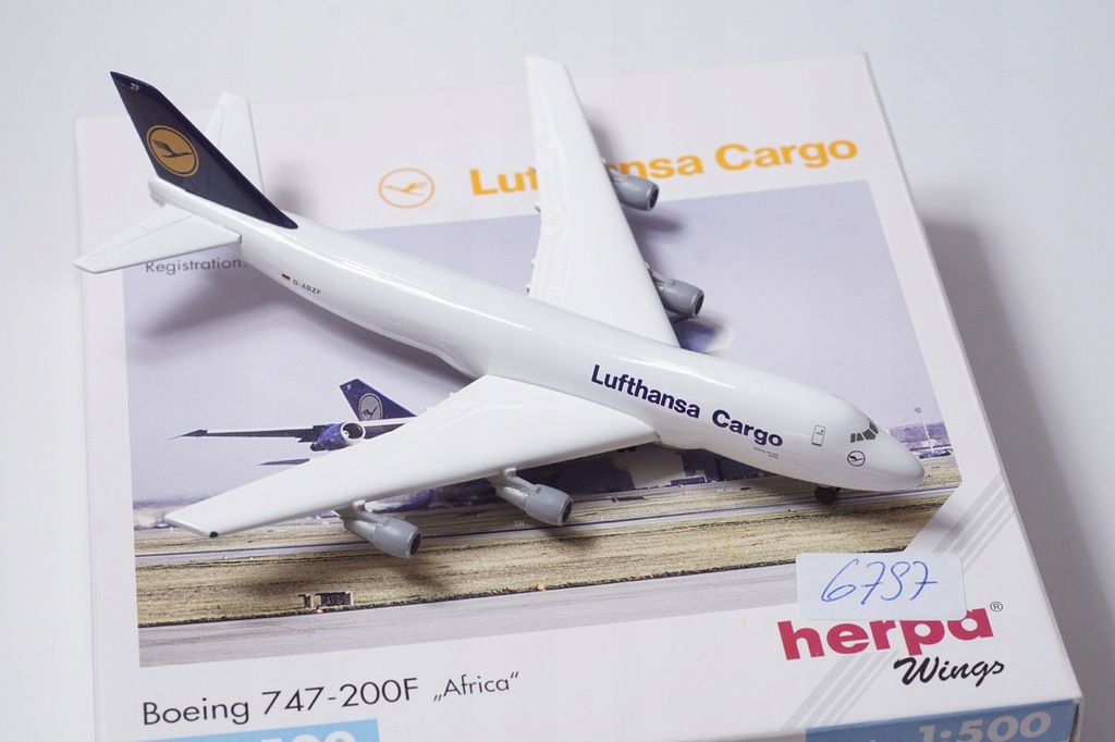 HERPA Lufthansa Cargo Boeing 747-200F skala 1:500 - 14354723694 - oficjalne archiwum Allegro