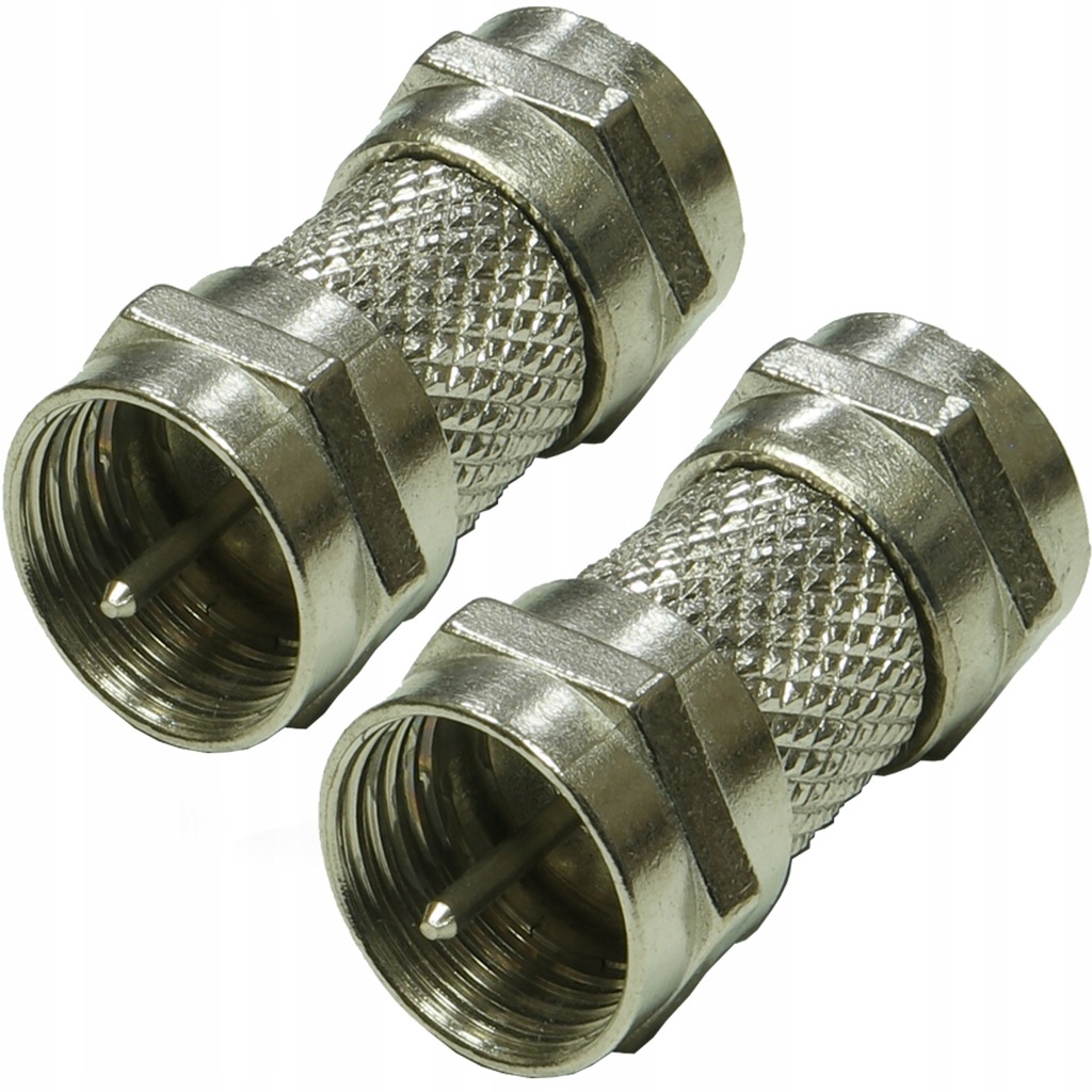 2x Złącze antenowe SAT TV wtyk F wtyk F beczka - 12229431277 - oficjalne archiwum Allegro