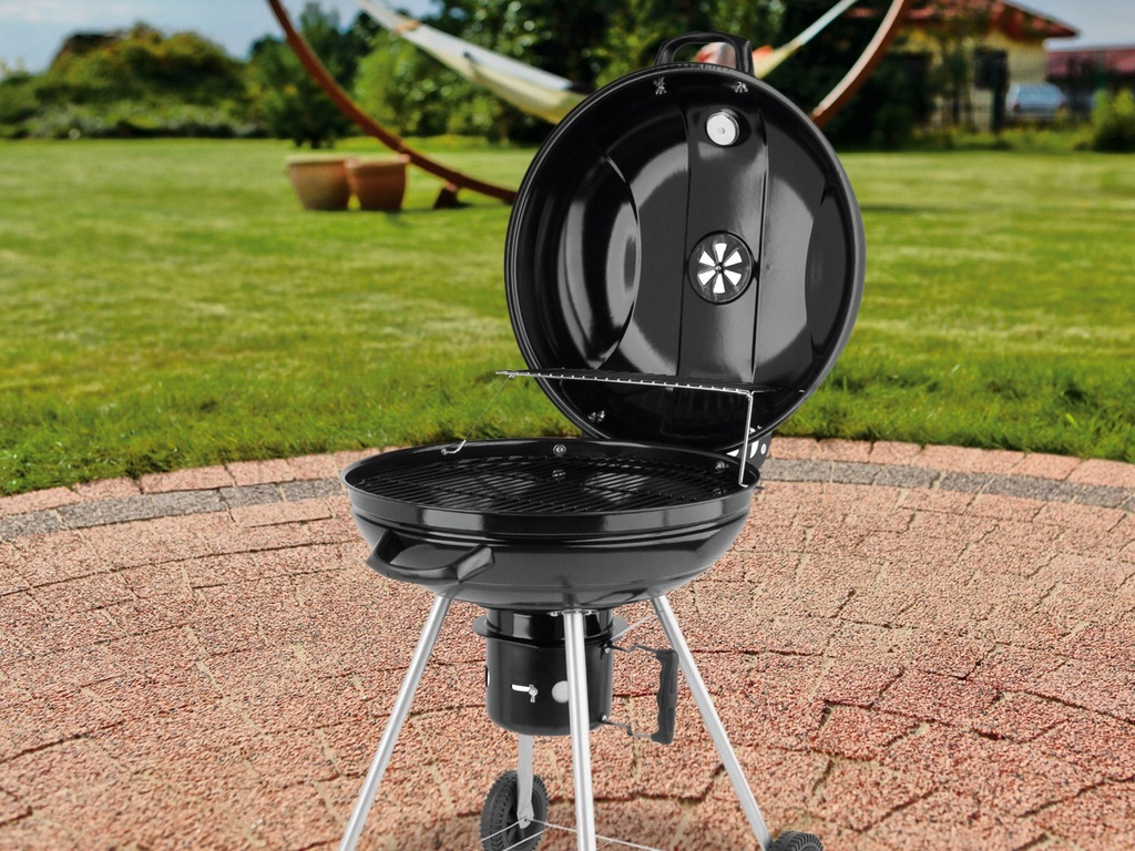 GRILL OGRODOWY OKRĄGŁY Z POPIELNIKIEM 57CM WĘGLOWY - 7855402643 ...