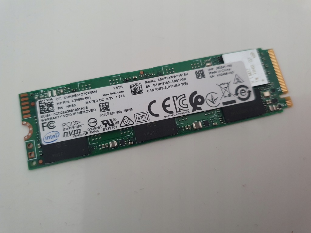 SSD INTEL 660p 1TB M.2 2280 PCIe 3.0 x4 NVMe - 9482120264 - oficjalne ...