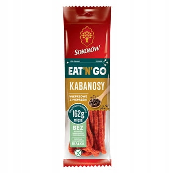 Eat'n'Go Kabanosy z pieprzem 100g Sokołów - 11996273090 - oficjalne ...