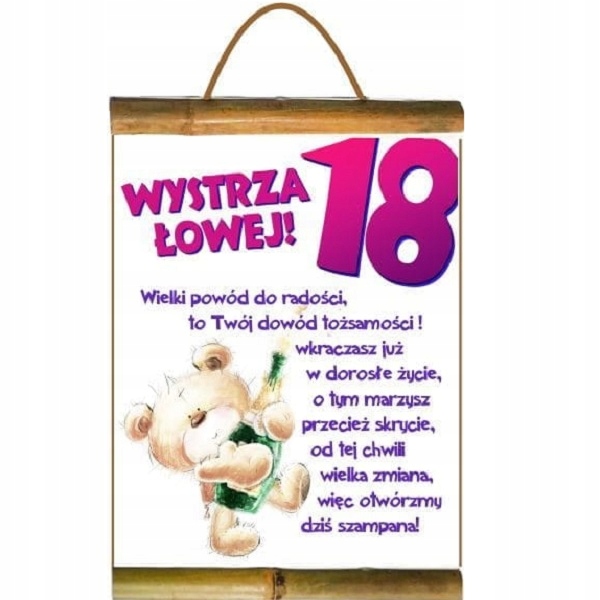 DYPLOM PREZENT NA 18 URODZINY Z MISIEM - 12323924612 - oficjalne archiwum Allegro