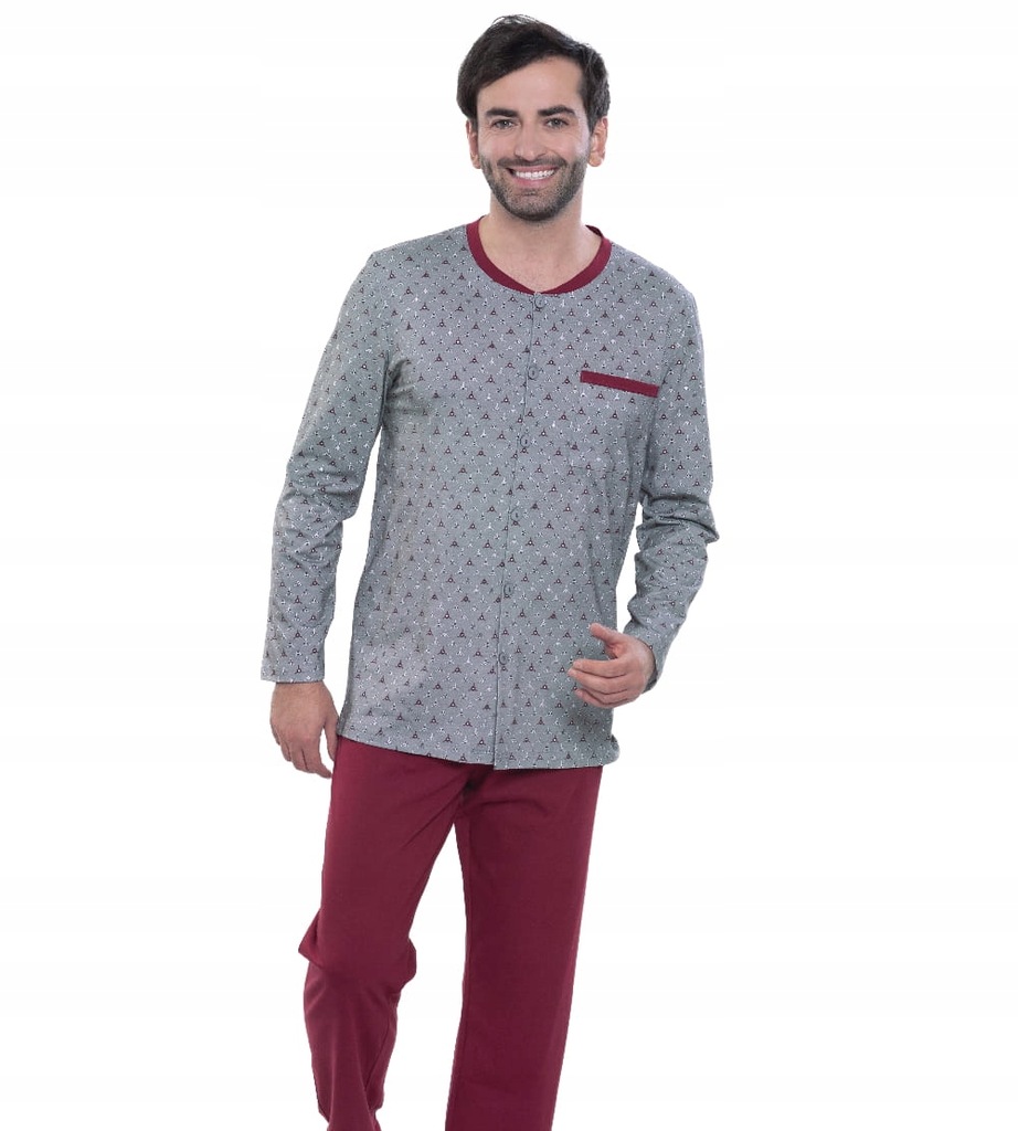 Wadima Piżama męska dł.ręk. 204140 M Czerwony - 11565641814 - oficjalne ...