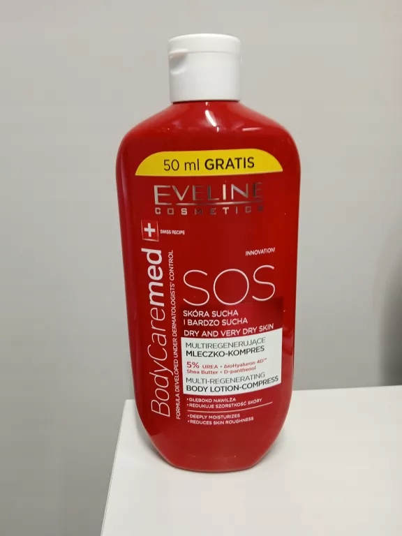 EVELINE EXTRA SOS MLECZKO DO CIAŁA BALSAM KWAS HIALURONOWY MOCZNIK ...