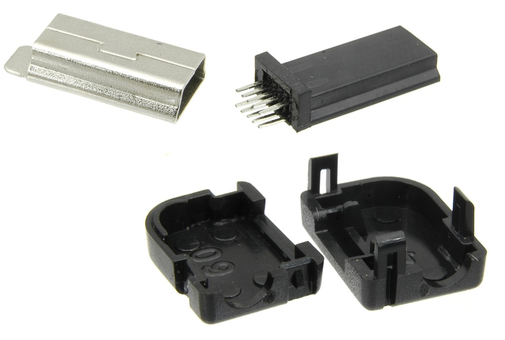 Wtyk kątowy wtyczka 10 pin mini USB miniUSB - 6762777853 - oficjalne ...