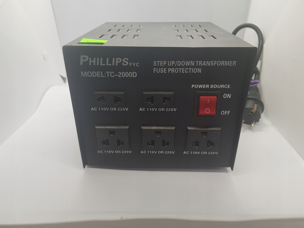 ZASILACZ KONWERTER TRANSFORMATOR 220V / 110V 2000W - 8529265709 - oficjalne archiwum Allegro