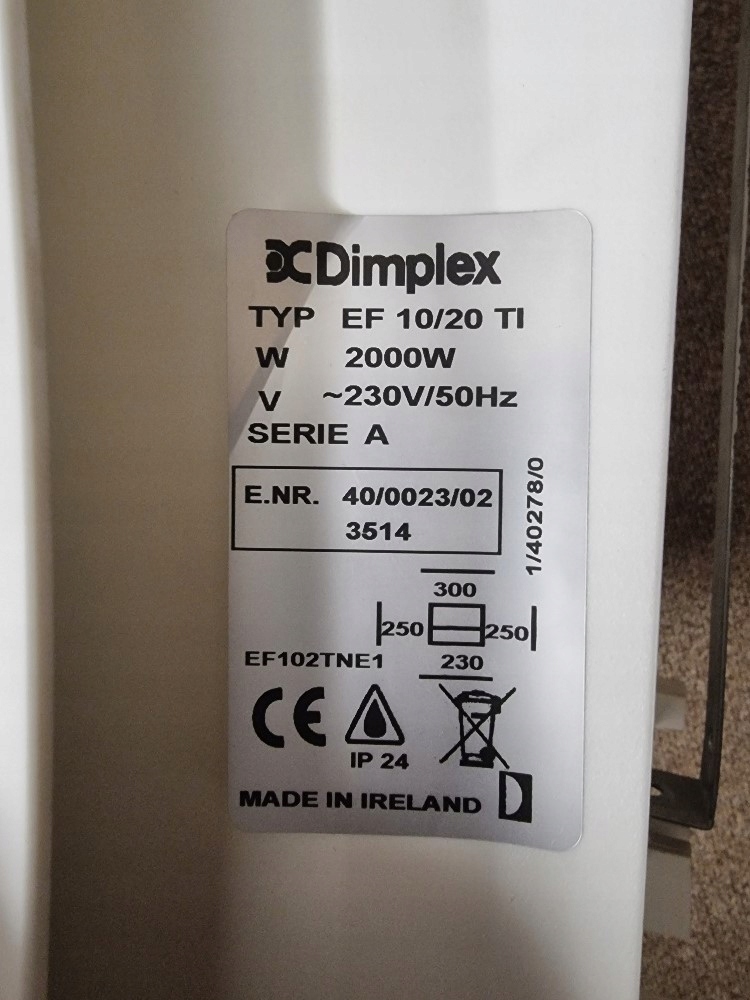 Dimplex Grzejnik łazienkowy z zegarem EF 10/20 TI - 12894089984 ...