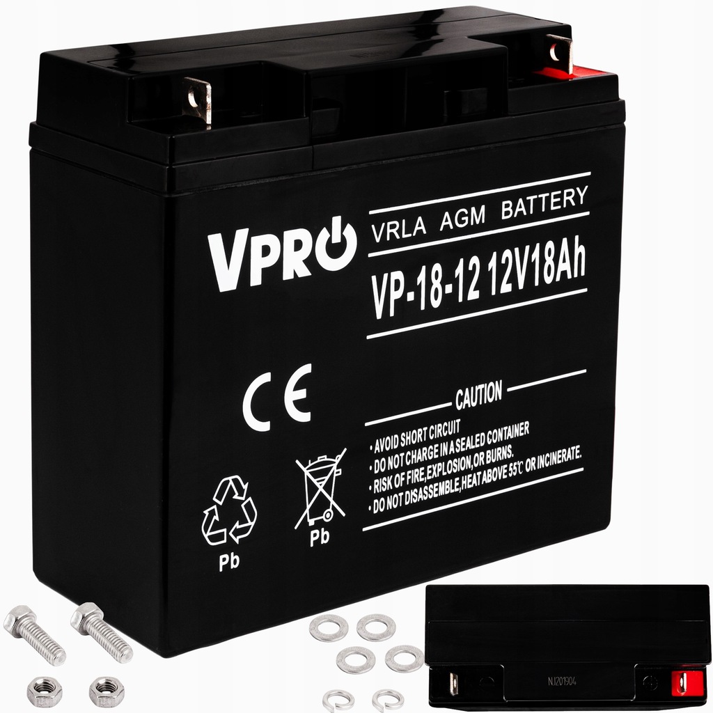 Akumulator AGM 12V 18AH do ups bezobsługowy mocny - 12845811057 - oficjalne archiwum Allegro