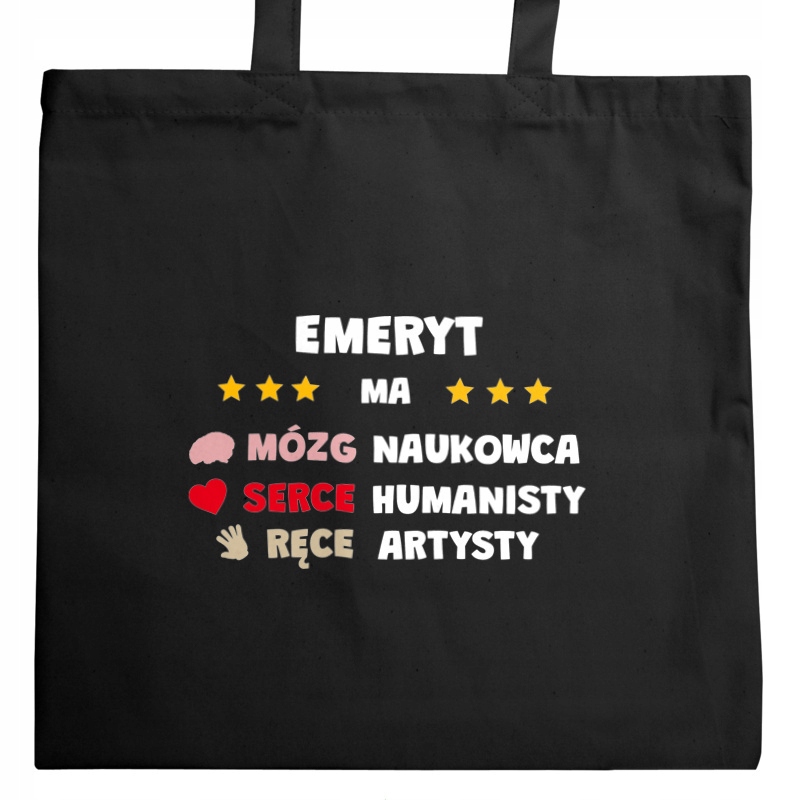 Mózg Serce Ręce Emeryt Torba Na Zakupy Czarna - 13710372221 - oficjalne ...