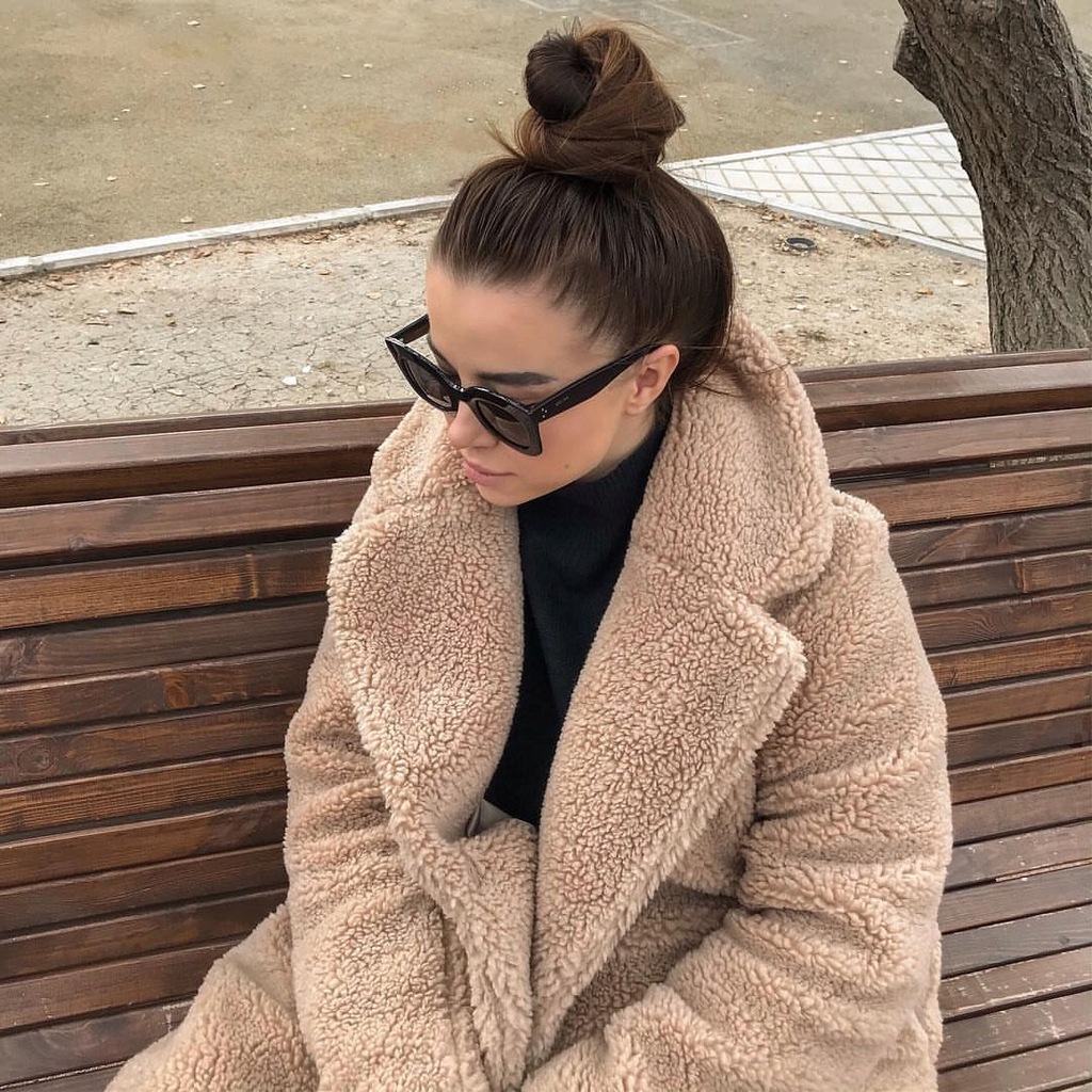 H&M PŁASZCZ FUTRO pluszowy TEDDY S 36 ZARA - 8249556381 - oficjalne ...