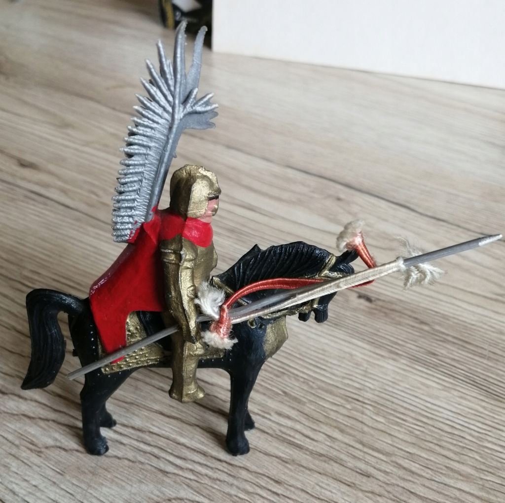 Żołnierz, żołnierzyk PRL, figurka Husarz na koniu - 12575770140 ...