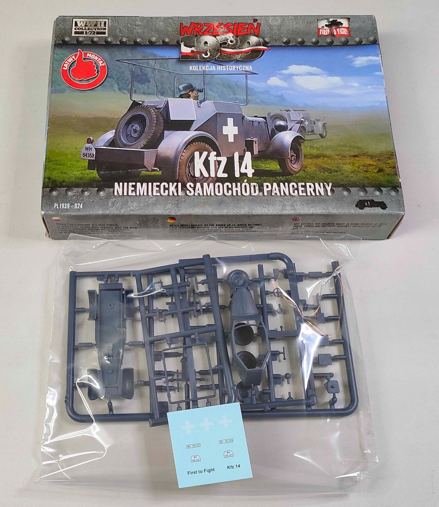 Kfz 14 Niemiecki samochód pancerny FTF 024 1/72 - 13368973943 ...