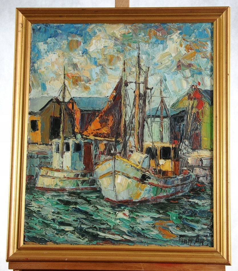 FINN ANDERSEN (1909-1987) NAJPIĘKNIEJSZY OBRAZ !!! - 13281328291 - oficjalne archiwum Allegro