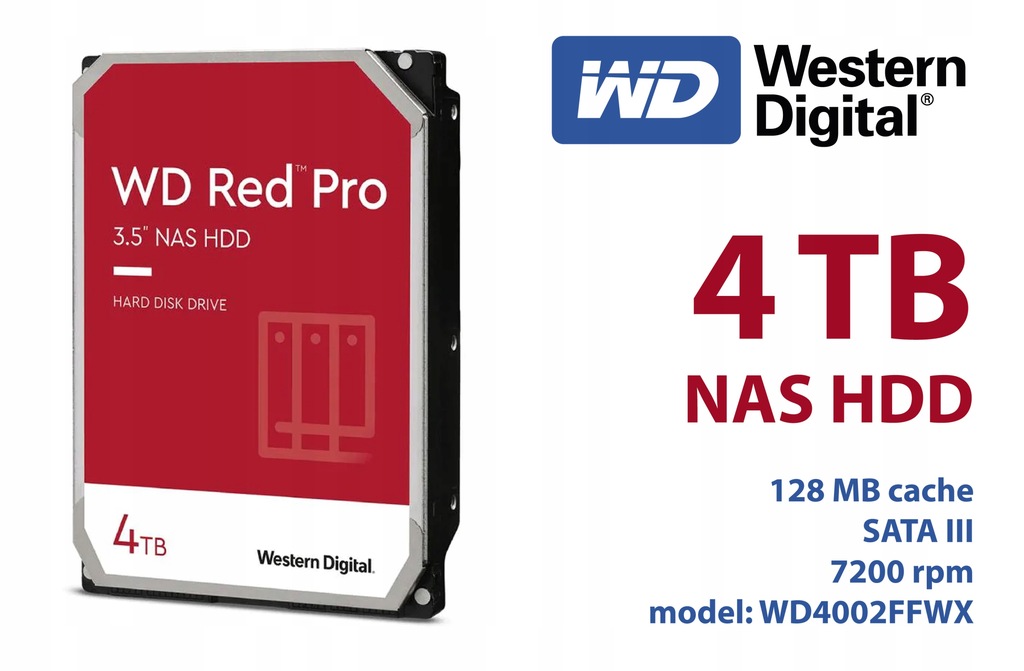 WD Red PRO WD4002FFWX 4TB (NAS) SATA Gwar.Produc.! - 13071918284 ...
