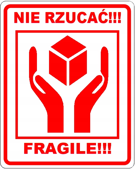 Etykiety Naklejki XL NIE RZUCAĆ - 250etykiet - 9274789361 - oficjalne ...