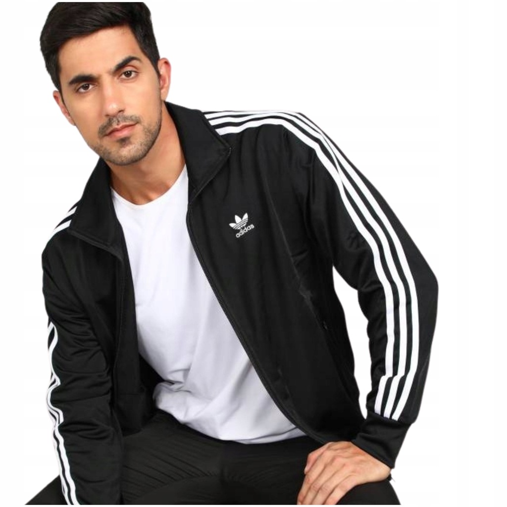 BLUZA MĘSKA ADIDAS ORIGINALS ROZPINANA CZARNA ROZMIAR M 38 BEZ KAPTURA ...