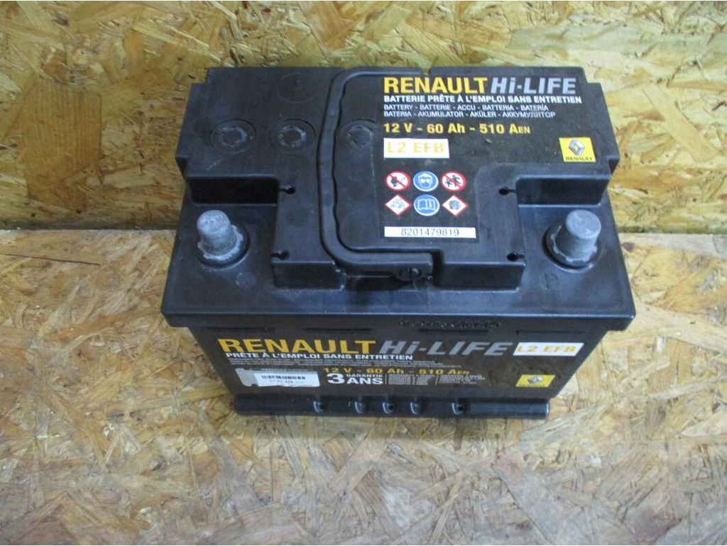 Akumulator 12V 60AH 510A RENAULT MEGANE IV EFB START STOP - 15145076845 ...