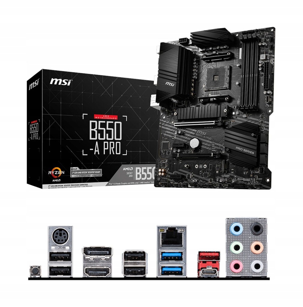 Płyta główna MSI B550 A-PRO AM4 4DDR4 HDMI/DP M.2 - 11422903295 ...