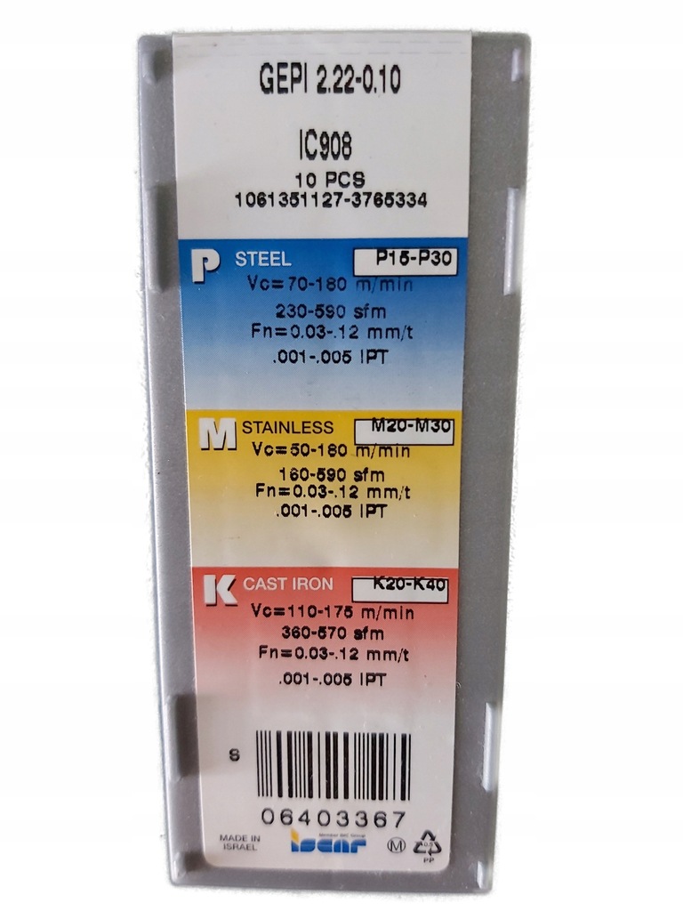 Płytka GEPI 2.22-0.10 IC908 ISCAR - 9463794979 - oficjalne archiwum Allegro Płytka GEPI 2.22-0.10 IC908 ISCAR - 9463794979 - oficjalne archiwum Allegro