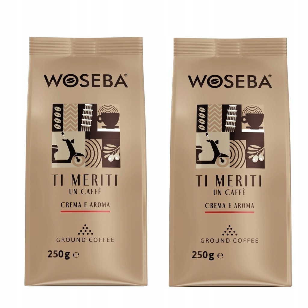 2xKawa mielona WOSEBA TI MERITI CREMA E AROMA 250g - 12916725251 ...