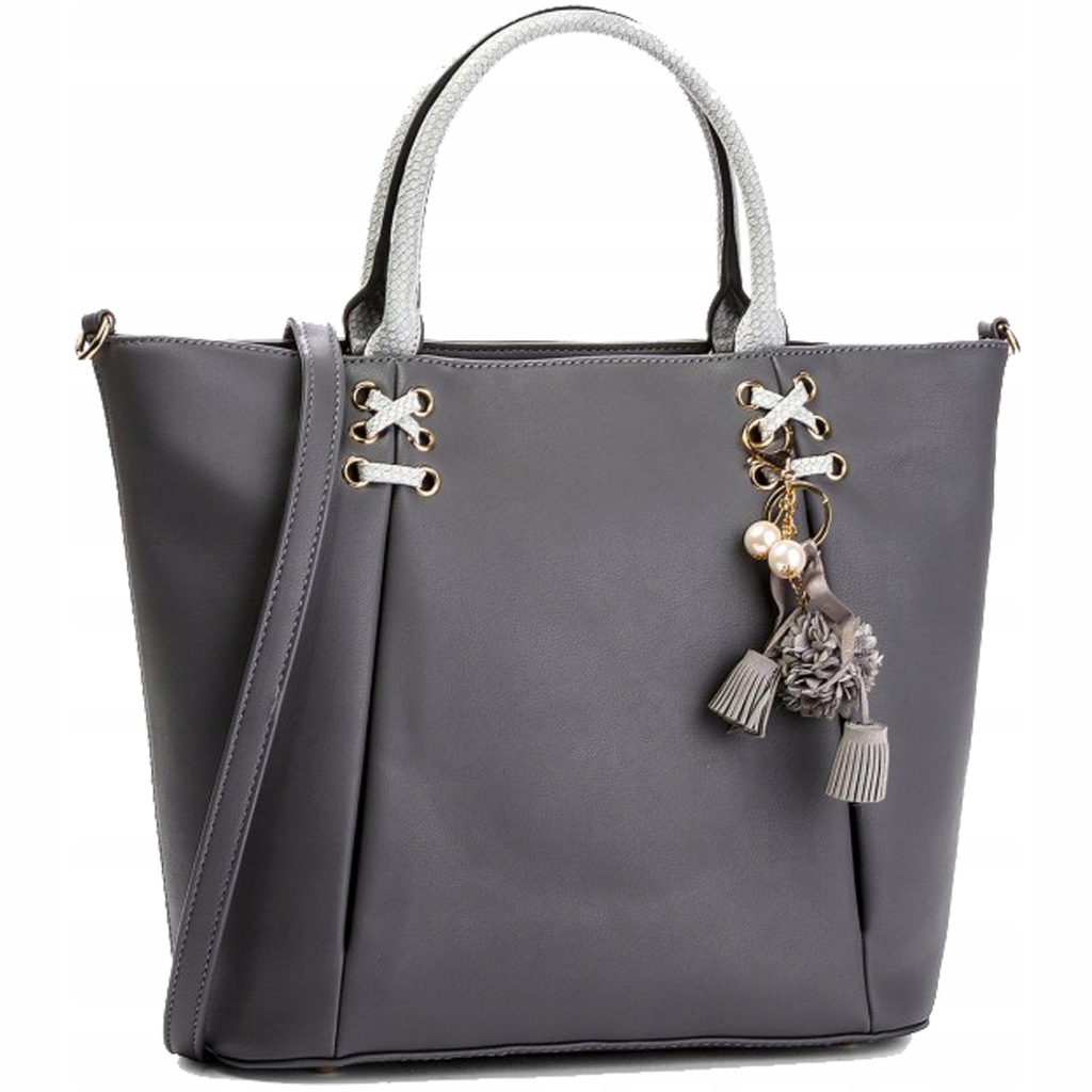 Torebka Monnari Handbag BAG7550 duża szara - 7537601426 - oficjalne ...