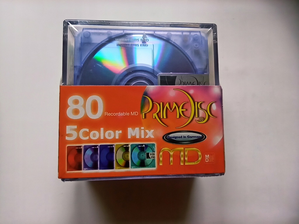 MiniDisc MD Prime Disc 80 ColorMIX 5szt-5pack+CASE - 13743512512 ...