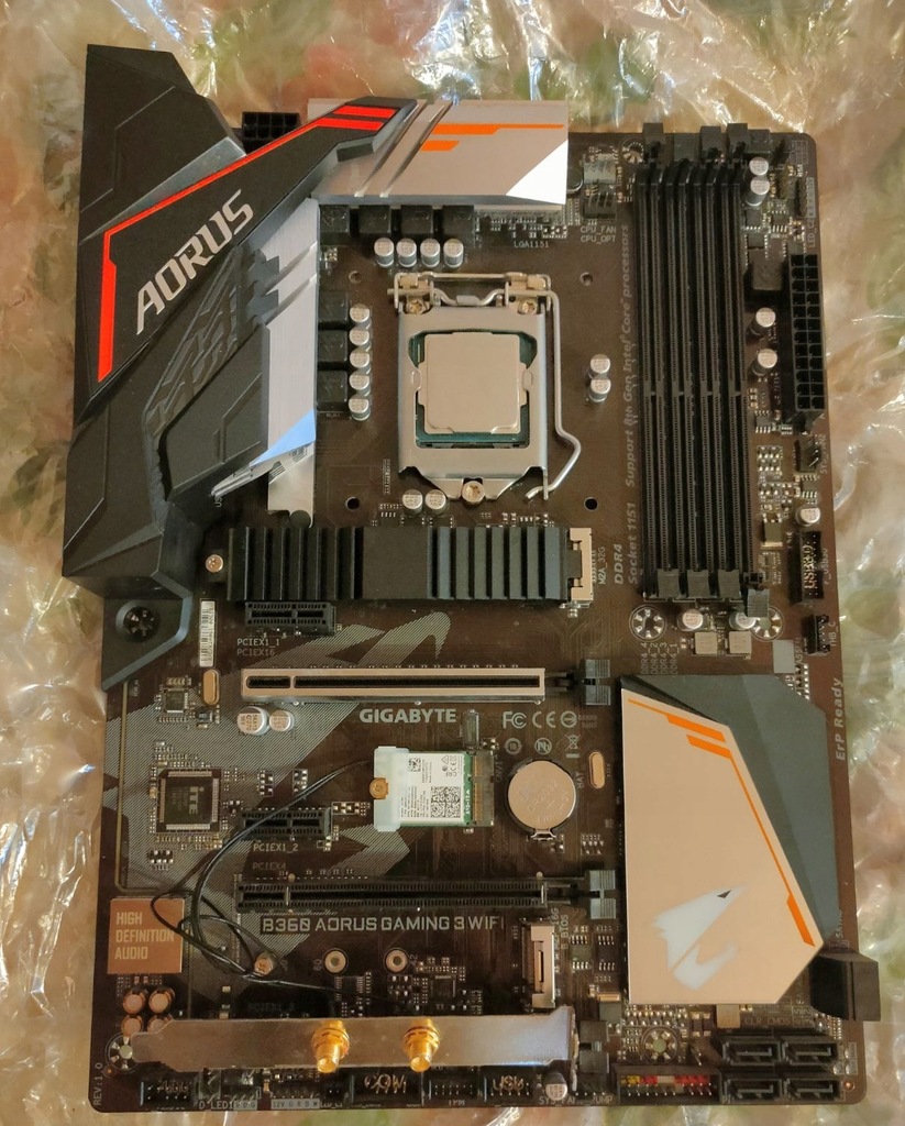 Płyta główna Gigabyte B360 AORUS WIFI + i5 9400F - 12664734478 - oficjalne archiwum Allegro