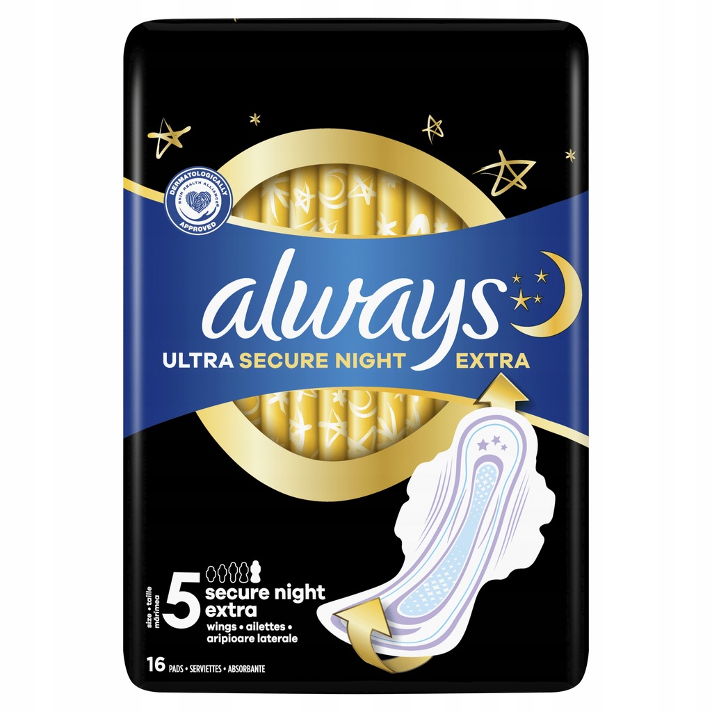 Купить Always Night Extra R5 Гигиенические прокладки с крылышками x64 ...