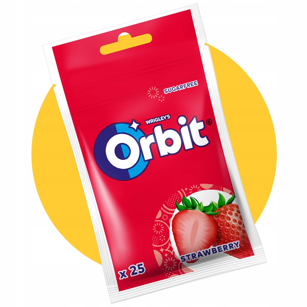 ORBIT | GUMA | STRAWBERRY | TOREBKA | 1 szt - 12694006543 - oficjalne ...