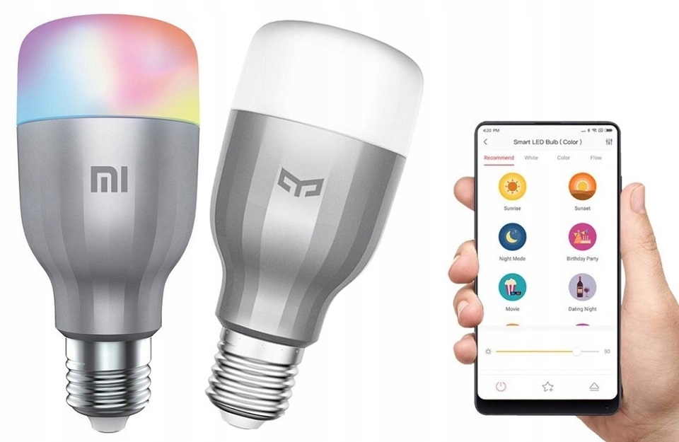 Żarówka Xiaomi Mi LED Smart Bulb White & Color - 11514531911 ...