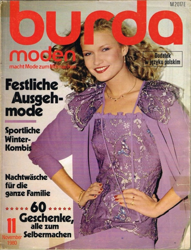 BURDA 11 / 1980 + wykroje - 8067172526 - oficjalne archiwum Allegro