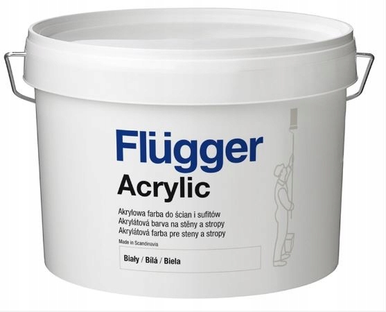 Flugger Acrylic Biała Farba Ekonomiczna 10L - 9933712383 - oficjalne ...