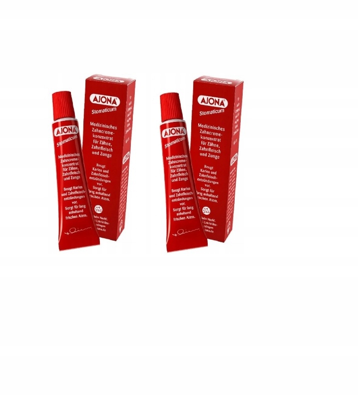 AJONA LECZNICZA PASTA ZĘBÓW DZIĄSEŁ PARADONTOZA x2 - 10734822231 ...