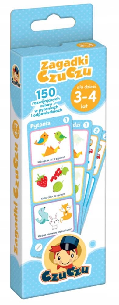Zagadki edukacyjne 150 dla dzieci 3-4 lata CzuCzu - 7899085747 - oficjalne archiwum Allegro