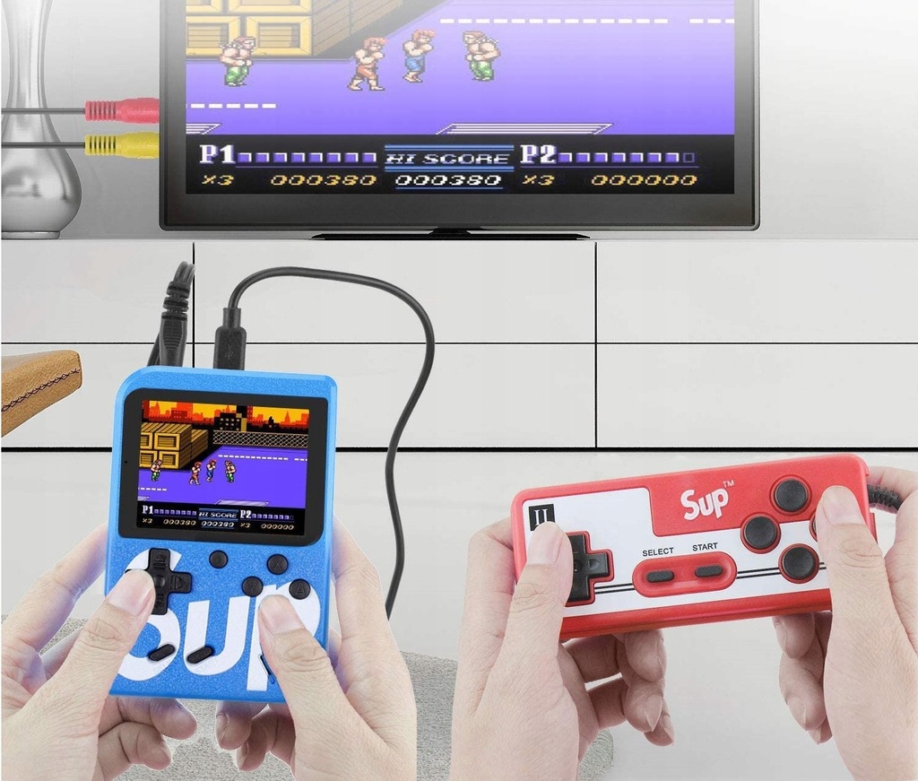 MINI KONSOLA GRA RETRO PEGASUS 400 GIER 3'' - 9413847409 - oficjalne ...