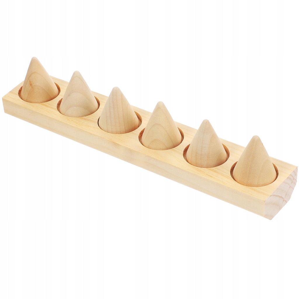 Wooden Ring Rack Cone Shaped Ring Display Stand - 13782561046 ...