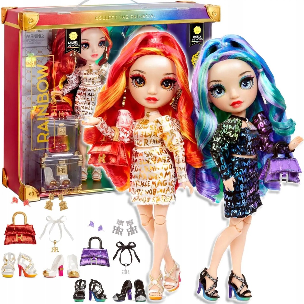 RAINBOW HIGH ZESTAW 2 LALKI BLIŹNIACZKI DE'VIOUS - 13280125373 ...