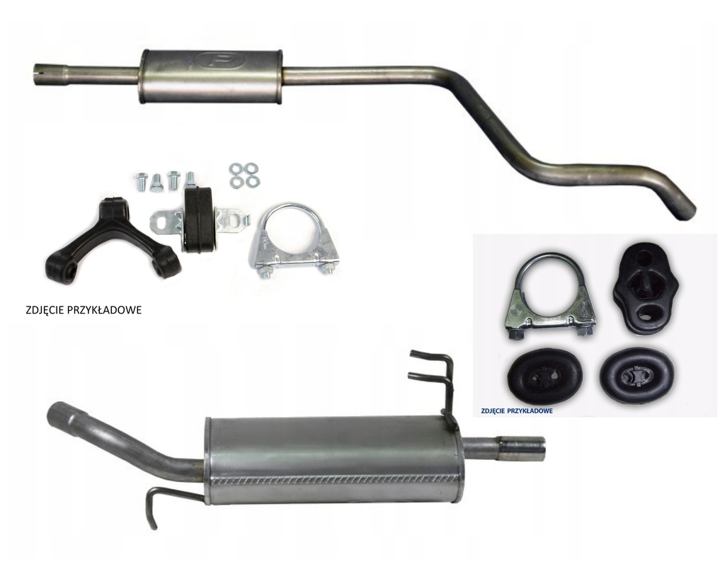 MITSUBISHI COLT 1.1 1.3 UKŁAD WYDECHOWY KOMPLET - 7487026346 ...