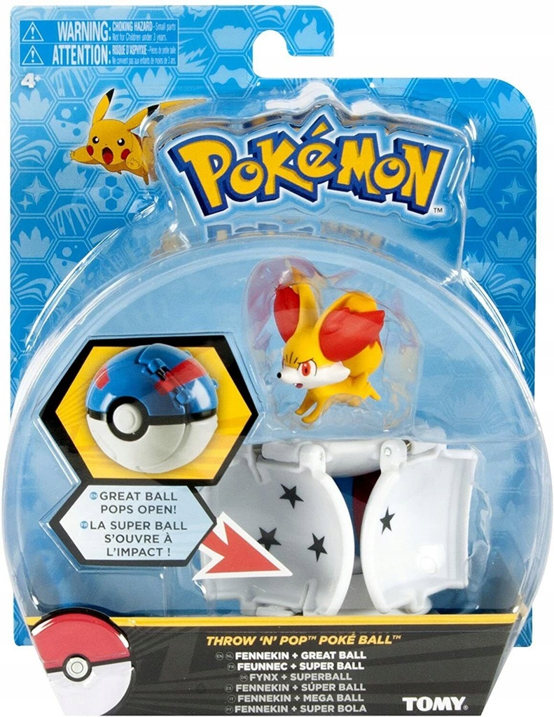 POKEMON POKE BALL POP Z FIGURKĄ FENNEKIN TOMY - 13493476188 - oficjalne ...