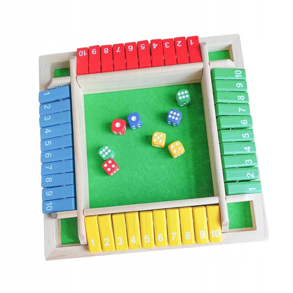 Wooden Table Math Board Game Traditional Board Games Shut The Box Game ...