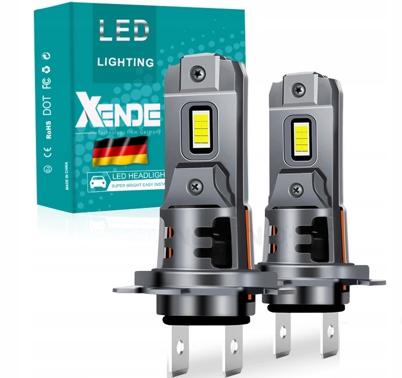Zestaw żarówek LED H7 H18 XENDE Germany CANBUS HOMOLOGACJA MINI MOCNE 1:1 - 14710373849 ...