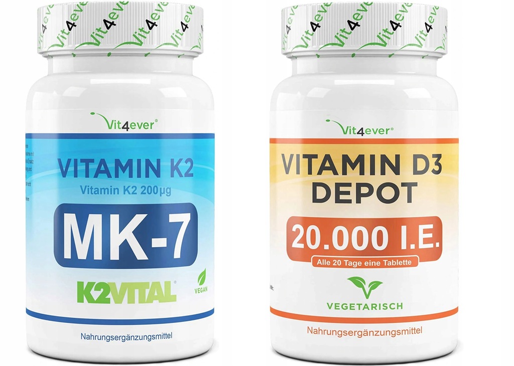 Witamina D3 20000 IU + K2-MK7 200mcg 240 - 11531689158 - oficjalne ...