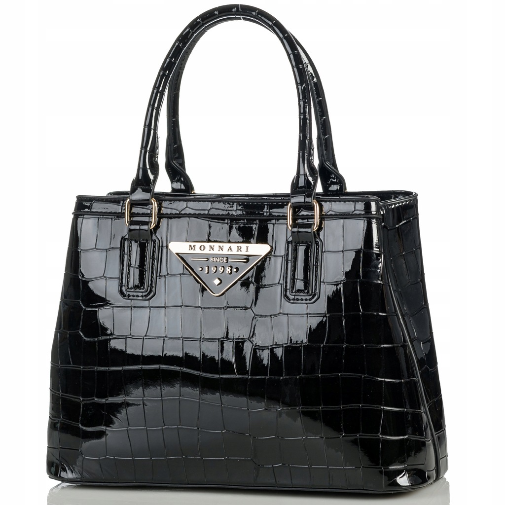 Torebka MONNARI Lakierowana KUFEREK PREMIUM croco - 12453436914 - oficjalne archiwum Allegro