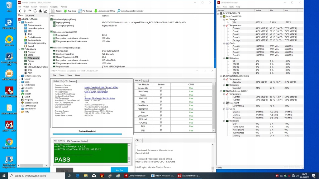 FUJITSU D3061-B1 + I5 2500 3,3GHZ / 3,7 GHZ + 8GB - 8447401195 ...