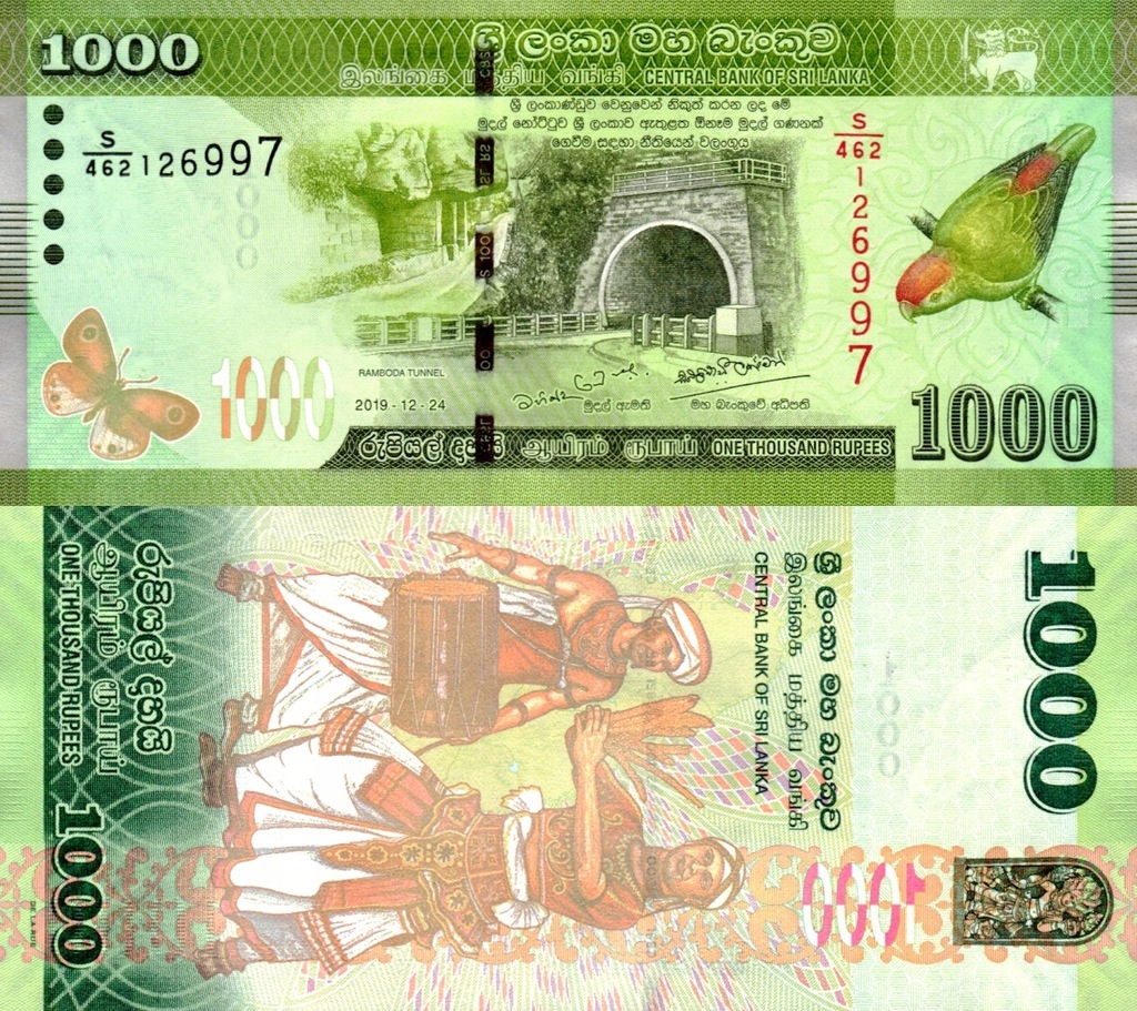 # SRI LANKA - 1000 RUPII - 2019 - P-127 - UNC - 14797434947 - oficjalne ...