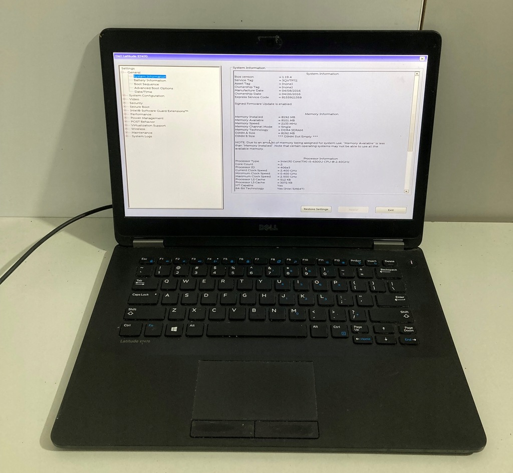 DELL LATITUDE E7470 14 " Intel Core i5 TX103LZ - 13564700844 ...