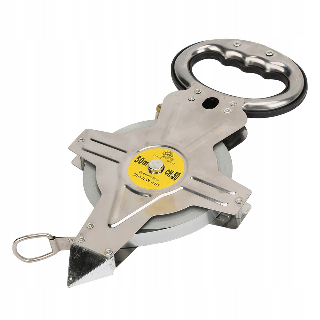 MIARA TAŚMA MIERNICZA METRÓWKA TAŚMOWA ZWIJANA MIARKA Z UCHWYTEM ZIEMIĘ ...